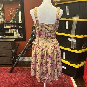 Cider | Dresses | Rare Cider Floral Zip Up Corset Cami Dress | Poshmark